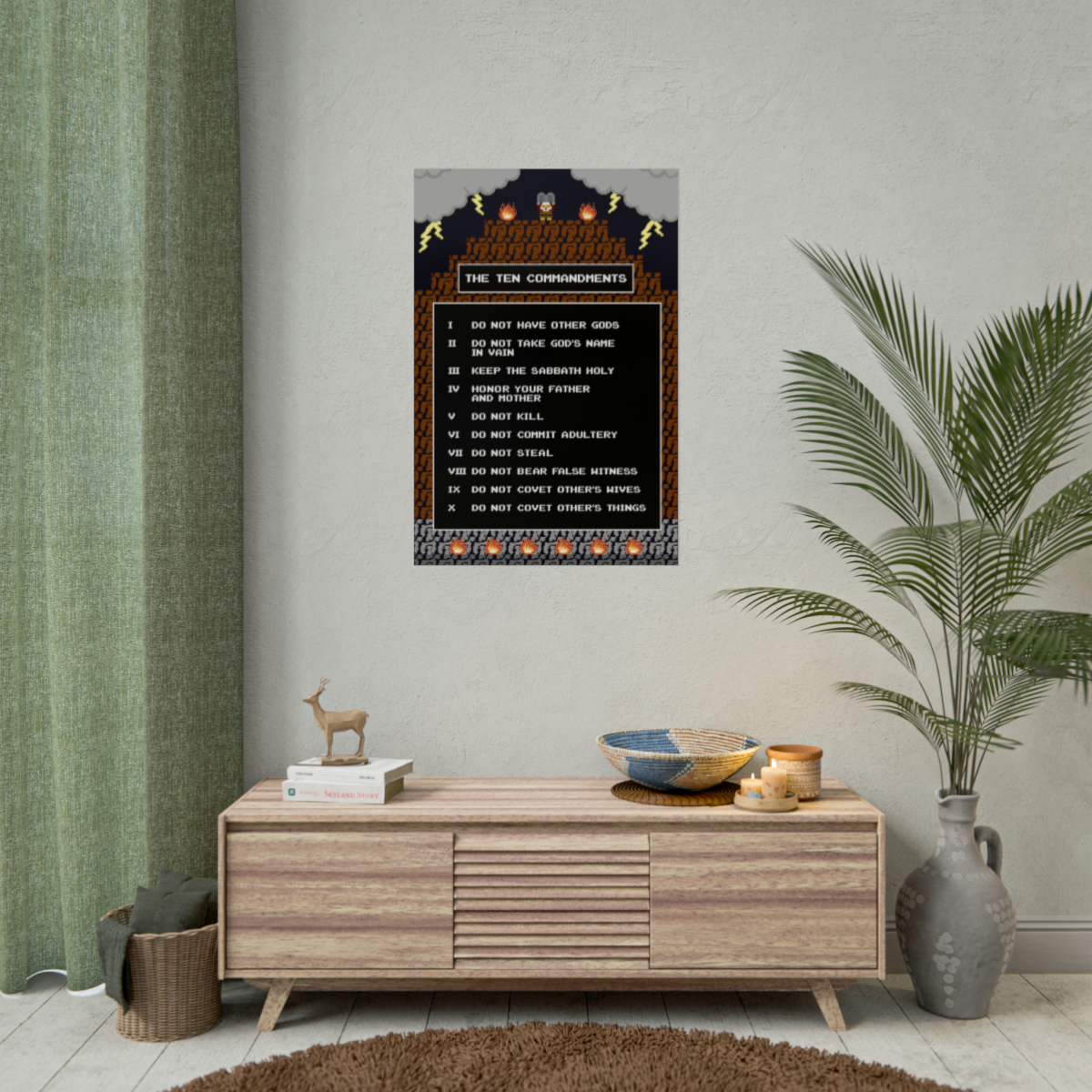 Ten Commandments Poster - Beneath the Broom Tree